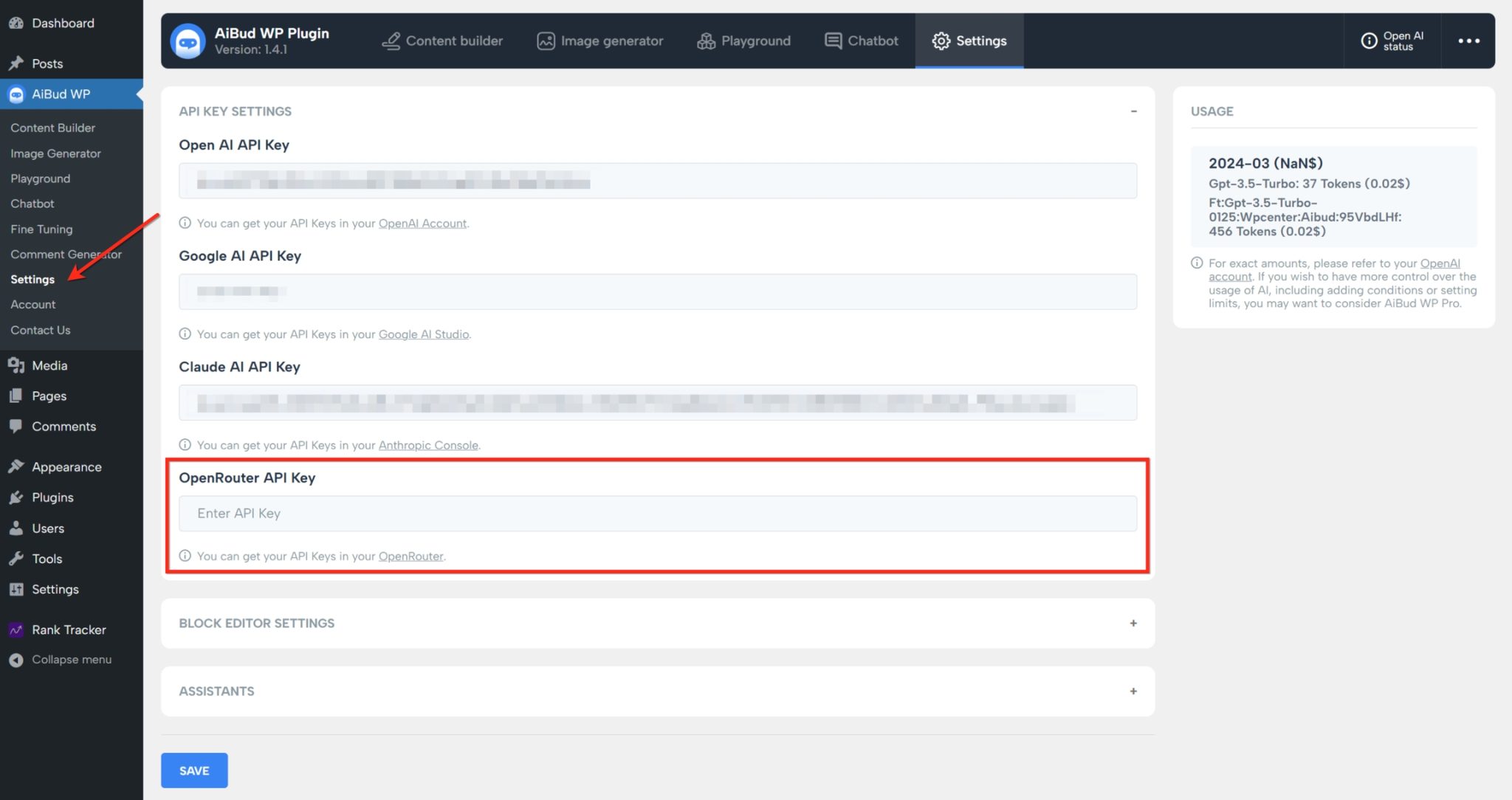 Getting OpenRouter API Key - AI Bud